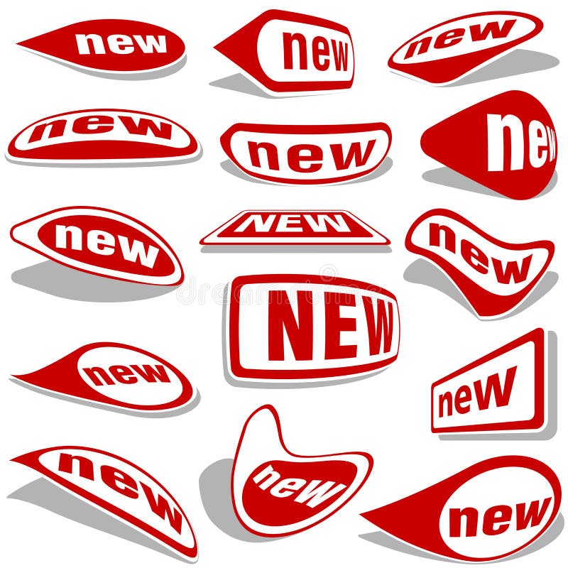 New Sticker. Sale Price Tag Product Badges. Vector Illustration Stock ...