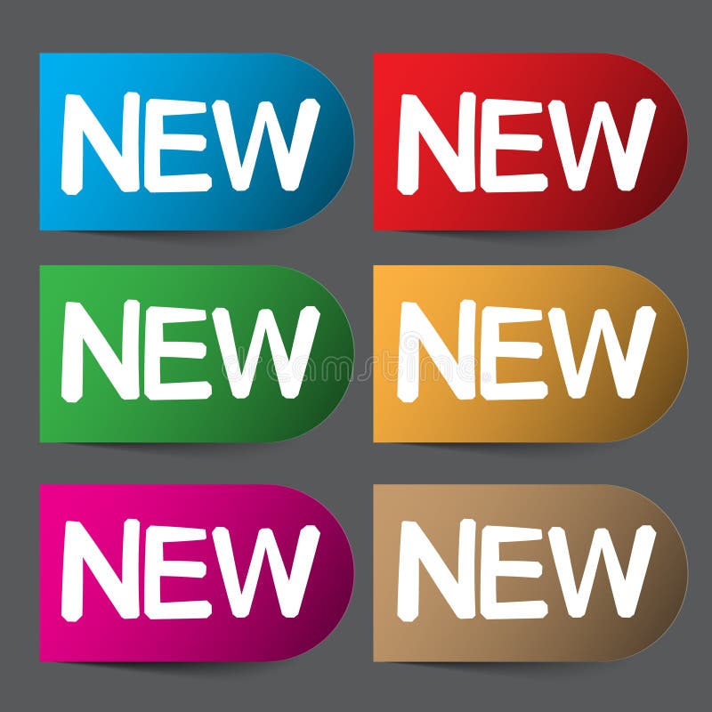 New Labels Set stock vector. Illustration of paper, label - 78992693