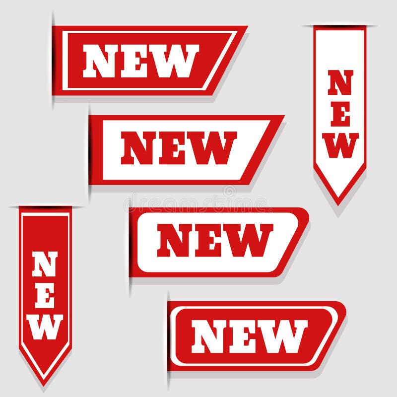 New Labels Set Eps 10 Illustration Stock Vector - Illustration of ...
