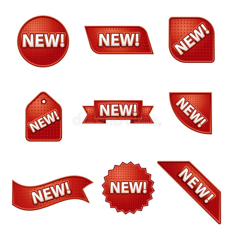 New labels set stock illustration. Illustration of advertising - 31472417