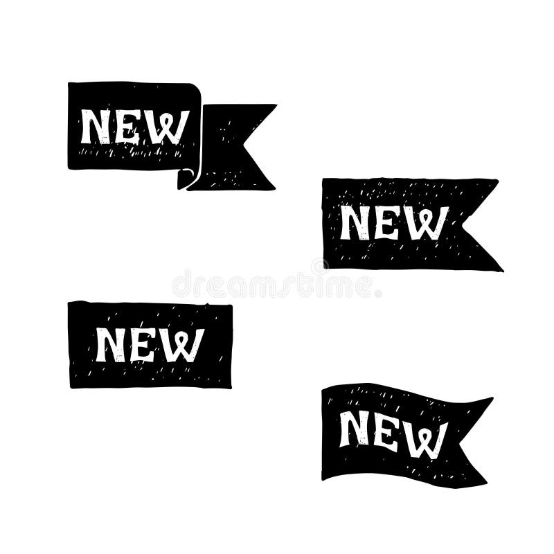 New Labels. Vector Illustration. Stock Illustration - Illustration of ...