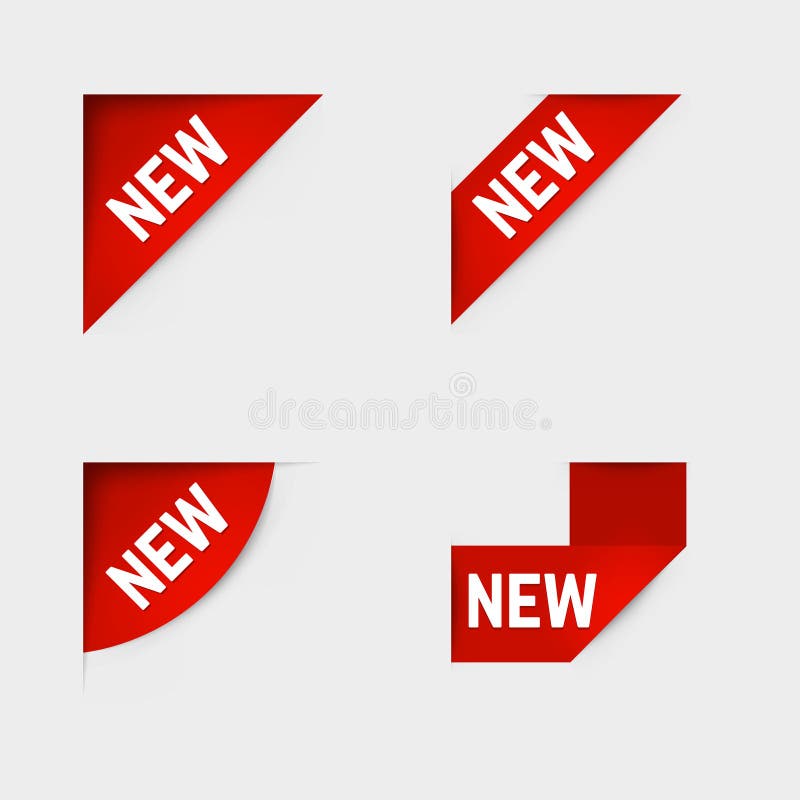 New labels. Vector. stock illustration. Illustration of advertising ...