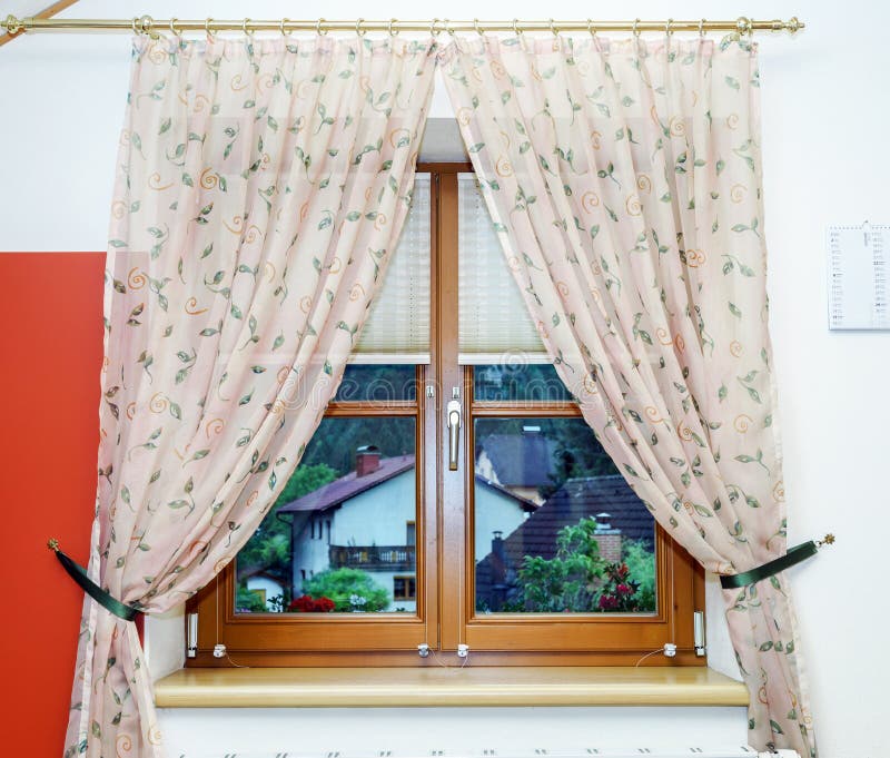 New Laminated Brown Window Inside View Stock Image - Image of decor ...