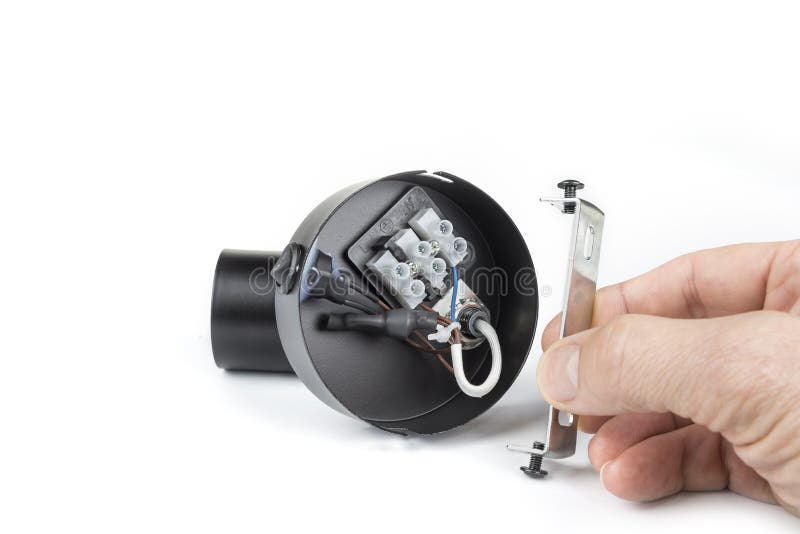 New Lamp Prepare for Electrical Wiring with Switch on and Off Stock ...