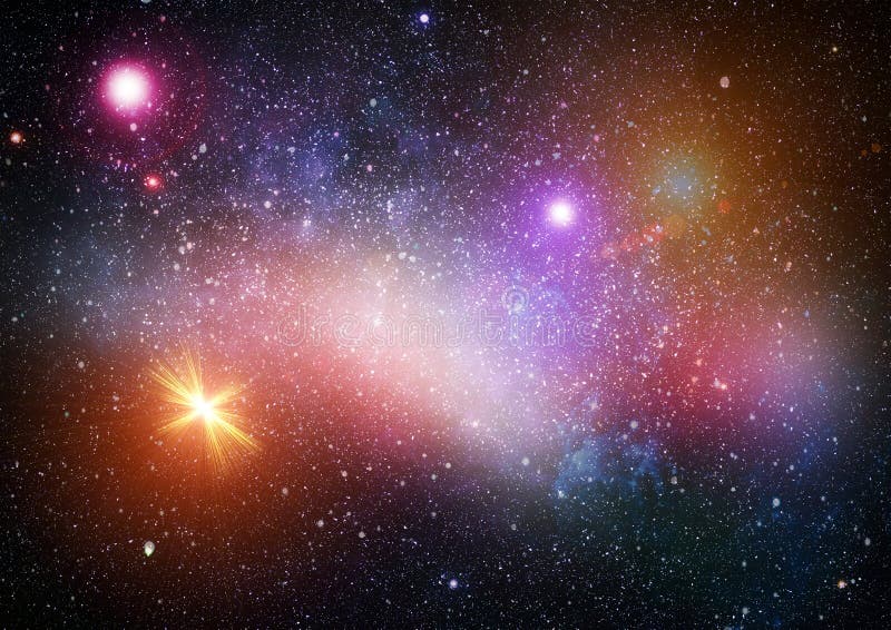 New Large Panoramic Looking into Deep Space. Dark Night Sky Full of ...