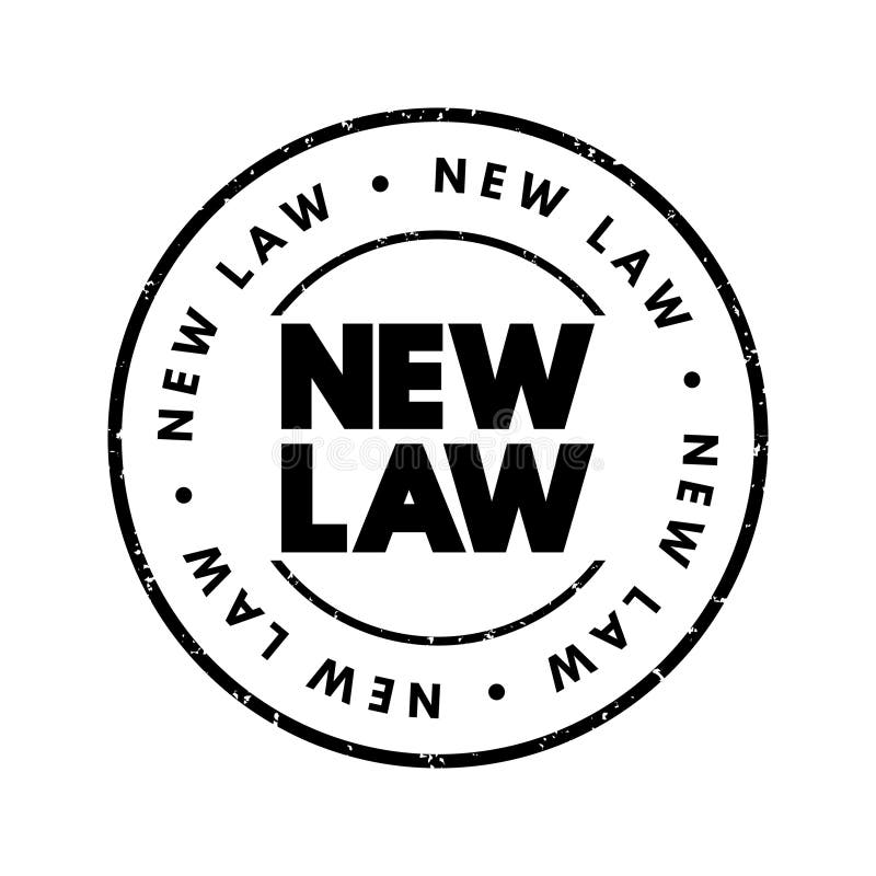 New Law Text Stamp, Concept Background Stock Illustration ...