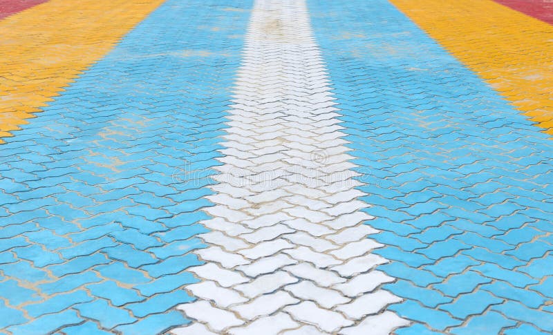 New Lay of Colorful Block Walkway Background Stock Photo - Image of ...