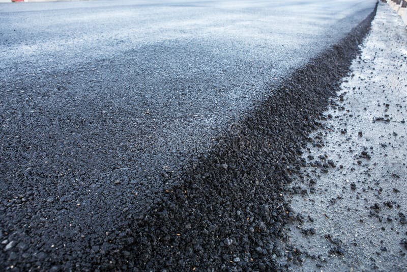 New layer of asphalt stock photo. Image of driveway - 109100794