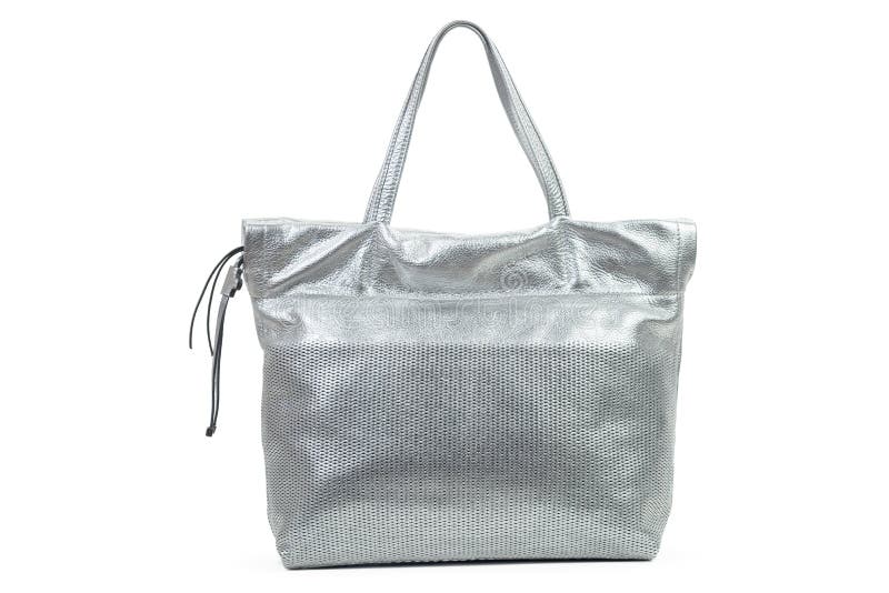 New Leather Female Bag Isolated on White Background. Stock Photo ...