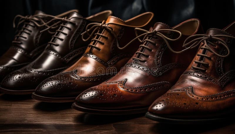 New Leather Shoes, Shiny and Elegant, Perfect for Formalwear Generated ...
