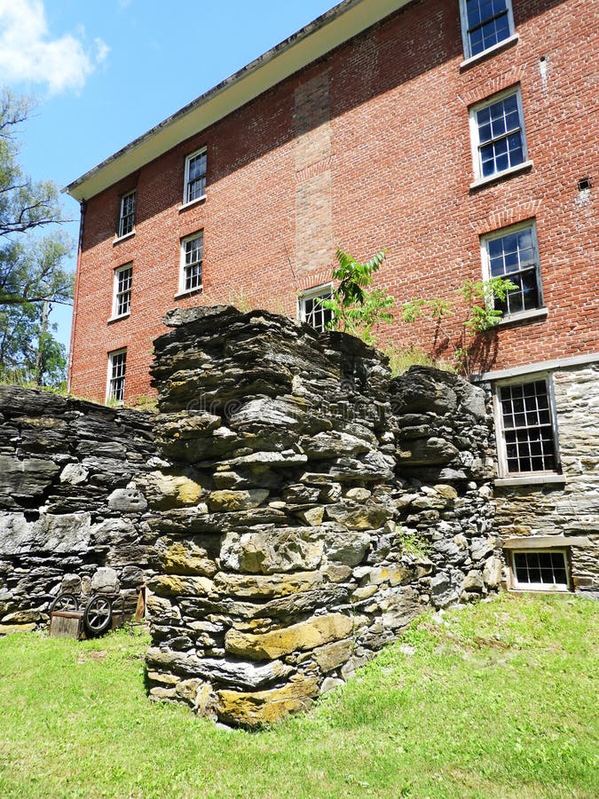 New Lebanon Shaker Village Brick Building and Foundation Stone Detail ...