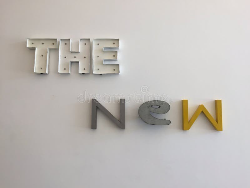 The New, Letters Decoration Stock Image - Image of lights, symbol: 98357497