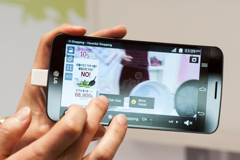 NEW LG FLEX, MOBILE WORLD CONGRESS 2014 Editorial Stock Photo - Image ...