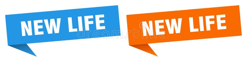 New Life Banner. New Life Speech Bubble Label Set Stock Vector ...