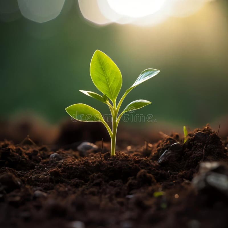 New Life Emerges in Wet Spring Season Generative Ai Stock Photo - Image ...