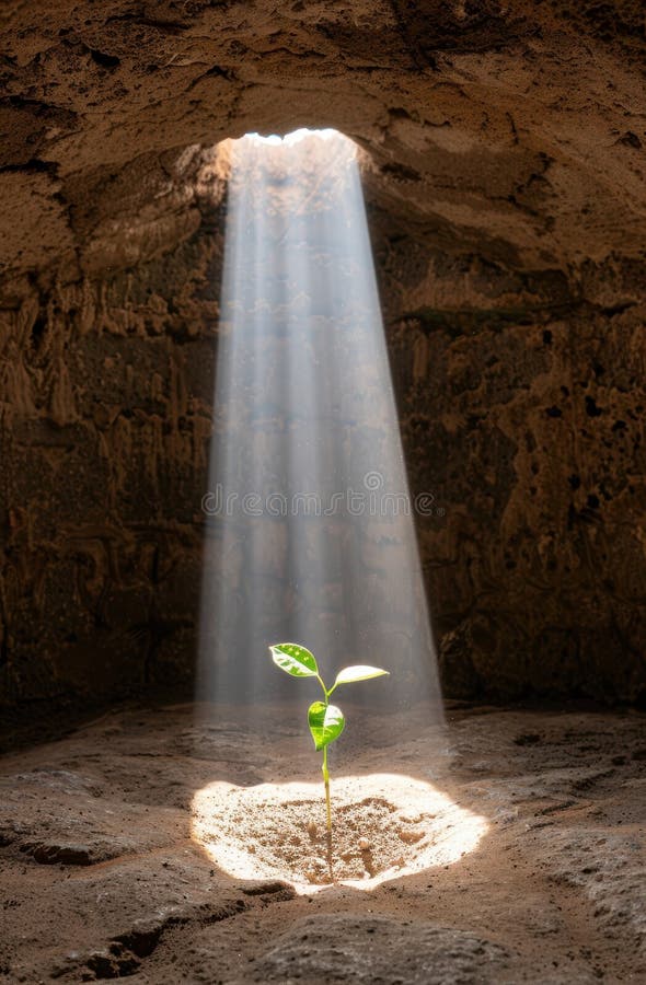 New Life Emerging from Darkness Stock Illustration - Illustration of ...