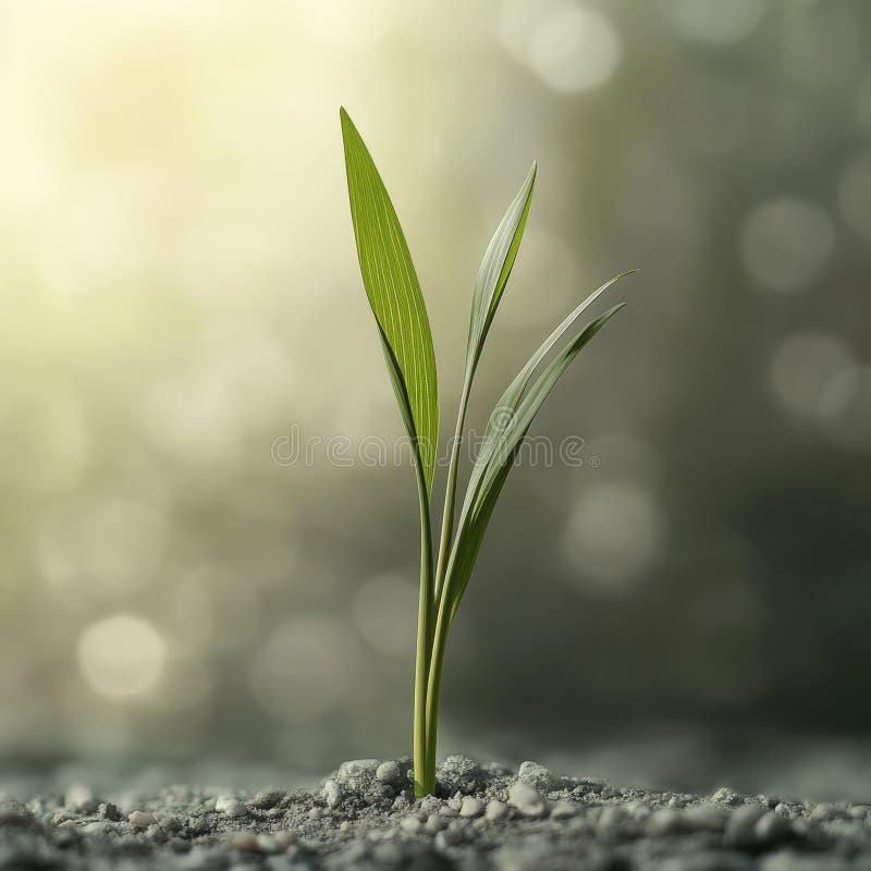New Life Emerging from the Earth Stock Illustration - Illustration of ...
