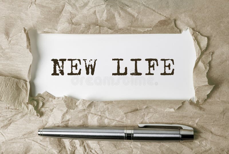 New Life Inscription on Paper, Changing Future Stock Photo - Image of ...