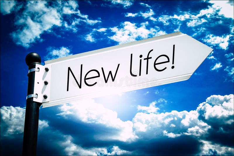 The Life Signpost Guidepost Stock Image - Image of green, pole: 41736645