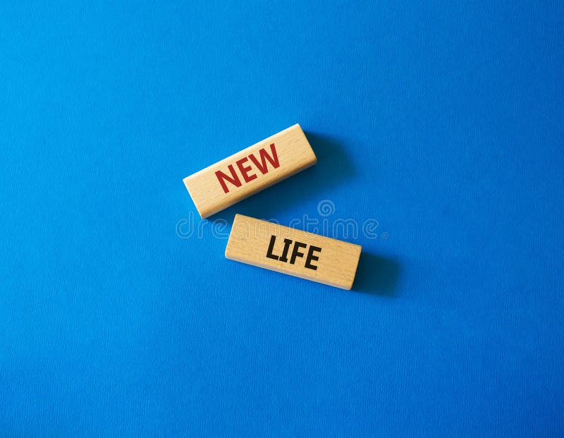 Life Symbol Concept Word Life On Wooden Cubes Beautiful Blue