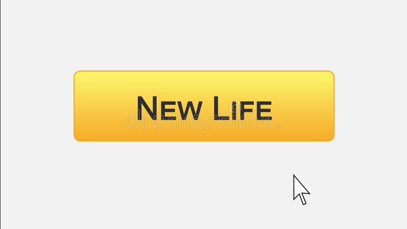 New Life Web Interface Button Clicked with Mouse Cursor, Different Colors Stock Footage - Video ...
