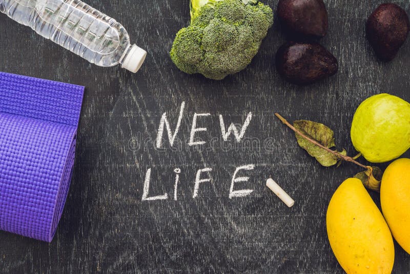 New Life is Written on Chalk Board. New Life Concept Stock Image ...