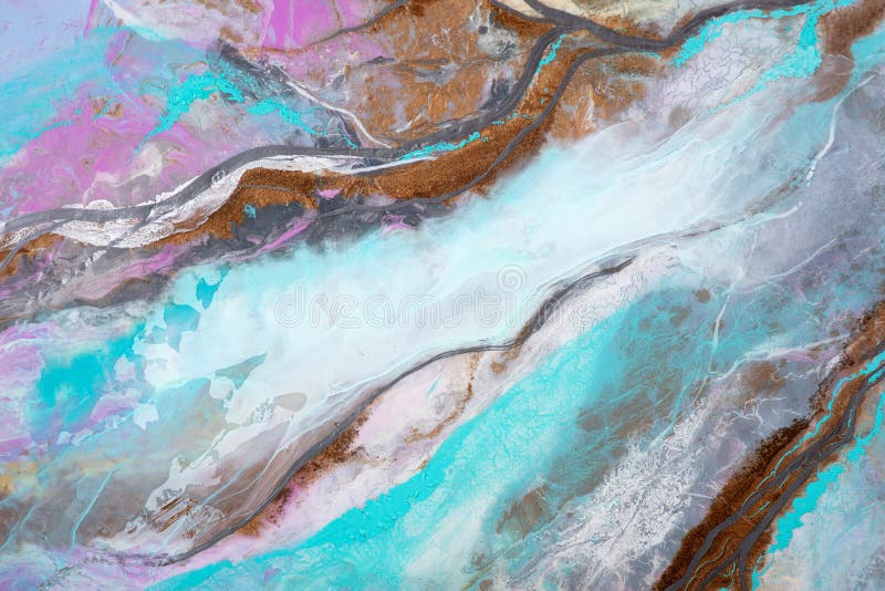 Light Blue Abstract Painting Background. Painted by Alcohol Ink. Stock ...