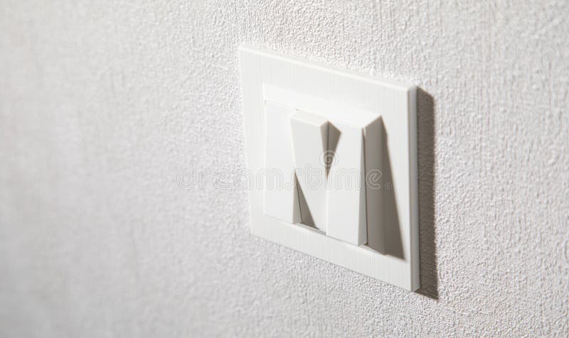New Light Switch on White Wall Stock Illustration - Illustration of ...