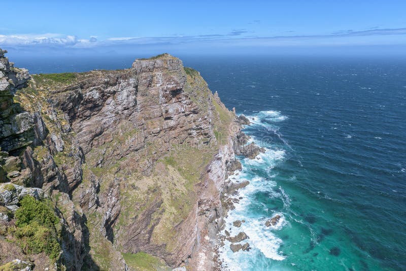 New Lighthouse is Visible at Cape Point Stock Photo - Image of mountain ...