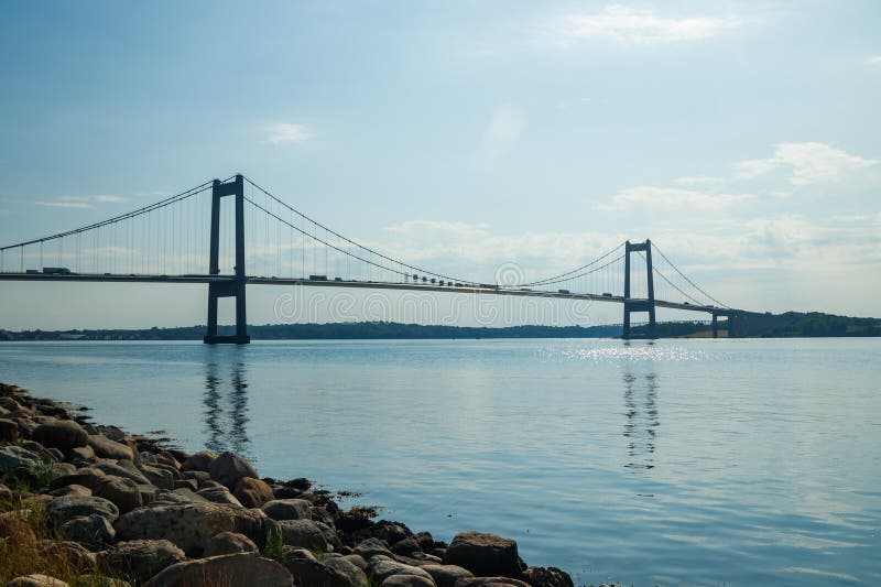 The New Little Belt Bridge in Denmark Stock Photo - Image of city ...