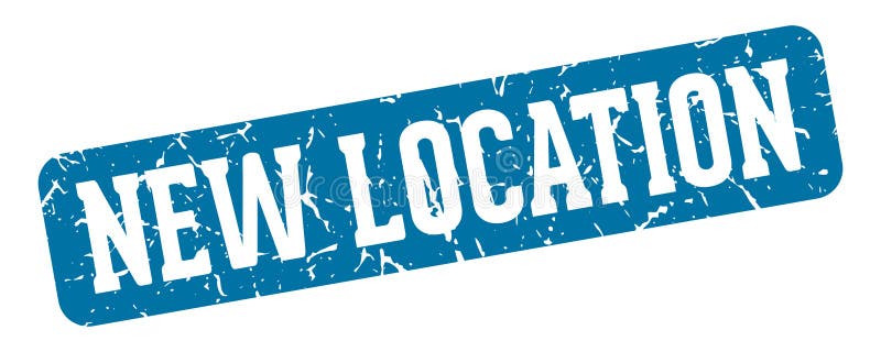 New Location Rectangular Sign. New Location Stamp Stock Vector ...