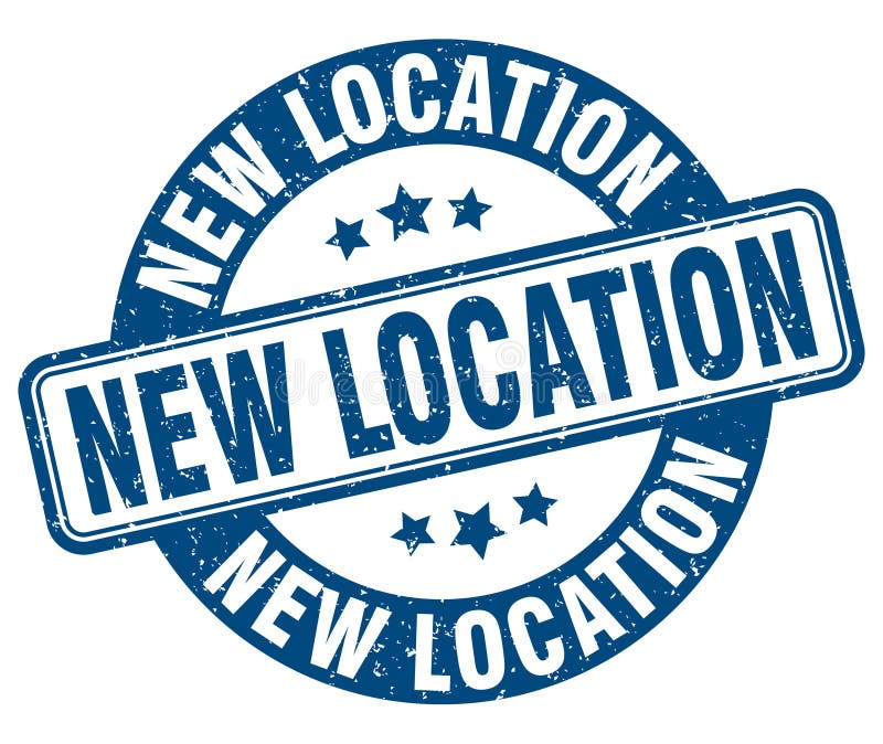 New Location Stamp. New Location Label. Round Grunge Sign Stock Vector ...