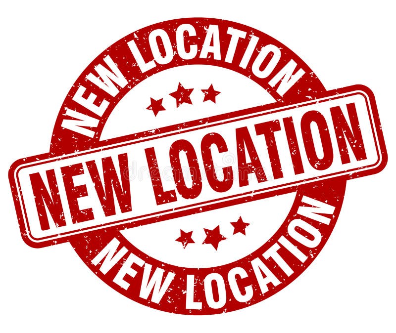 New Location Stamp. New Location Label. Round Grunge Sign Stock Vector ...