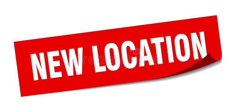 New Location Sticker. New Location Square Isolated Sign Stock Vector ...