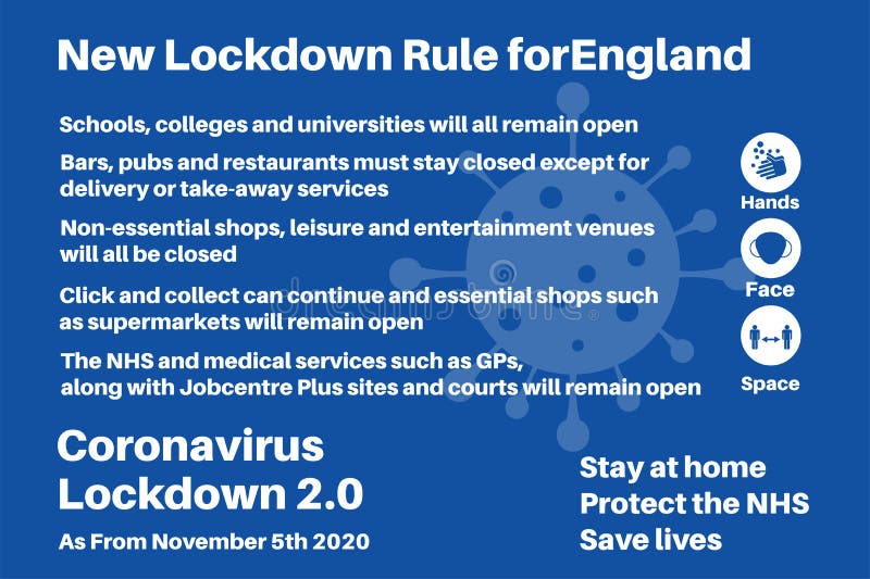New Lockdown Rules for England Information Vector Illustration ...