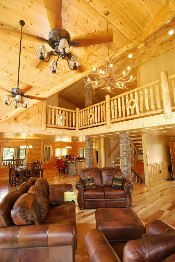Log House Interior Kitchen View Stock Image - Image of room, woods: 5636141