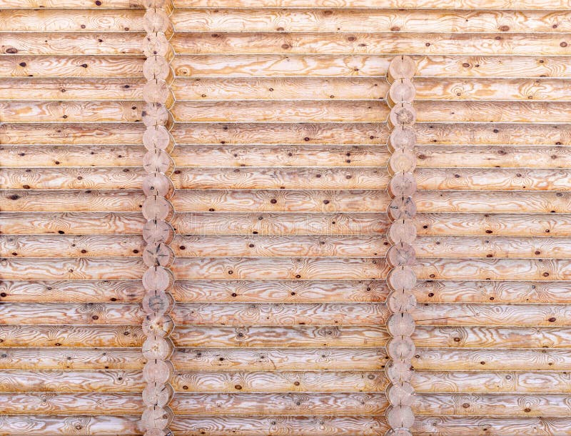 New log wall stock image. Image of timber, house, environmentally ...