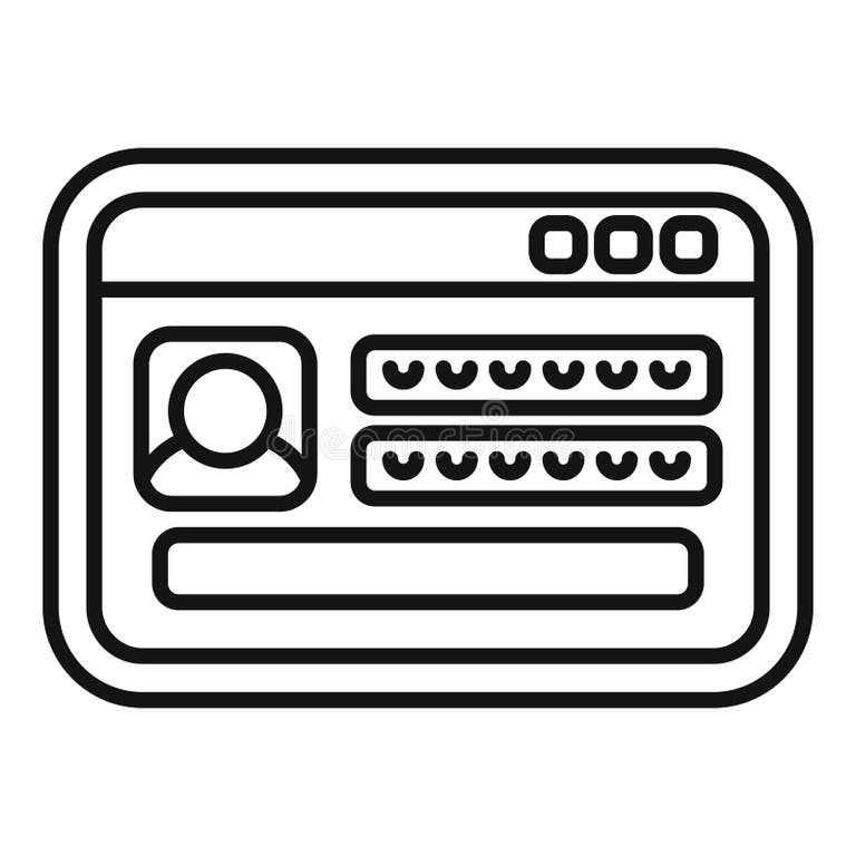 New Login Device Icon Outline Vector. Form Register Sign Stock Vector ...