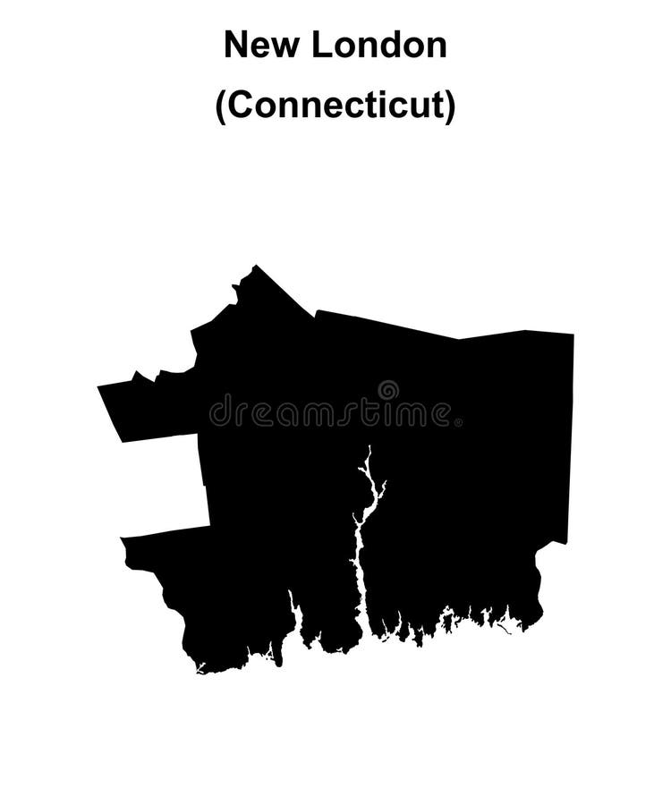 New London outline map stock illustration. Illustration of tourism ...