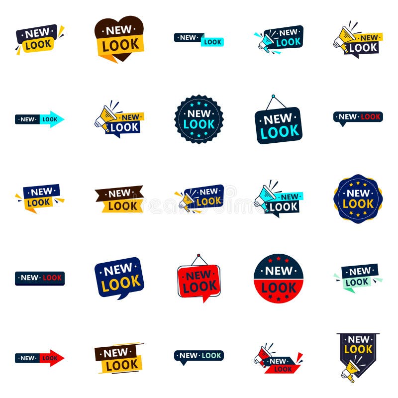 New Look 25 Fresh and Modern Vector Designs Stock Vector - Illustration ...