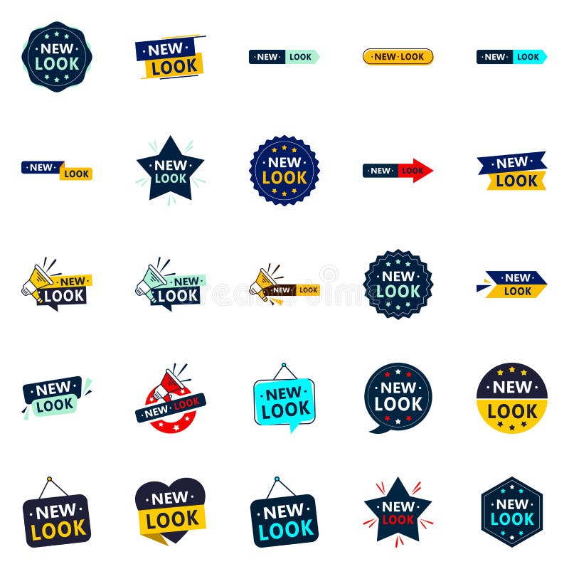 New Look 25 Fresh and Modern Vector Designs Stock Vector - Illustration ...