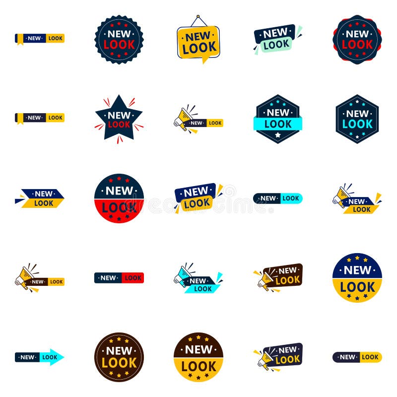 New Look 25 Fresh and Modern Vector Designs Stock Vector - Illustration ...