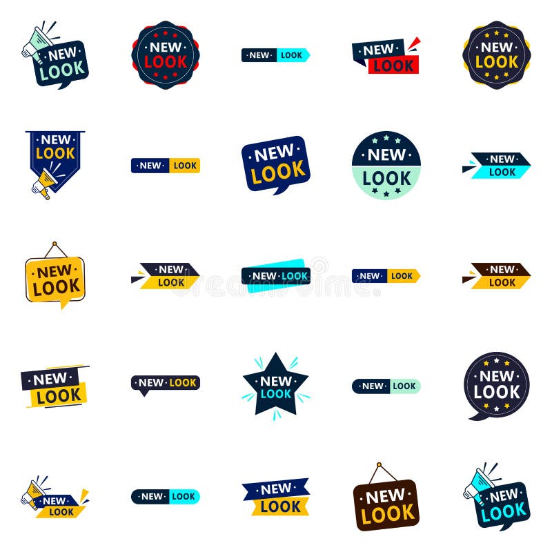 New Look 25 Fresh Vector Designs for a New Brand Direction Stock Vector ...