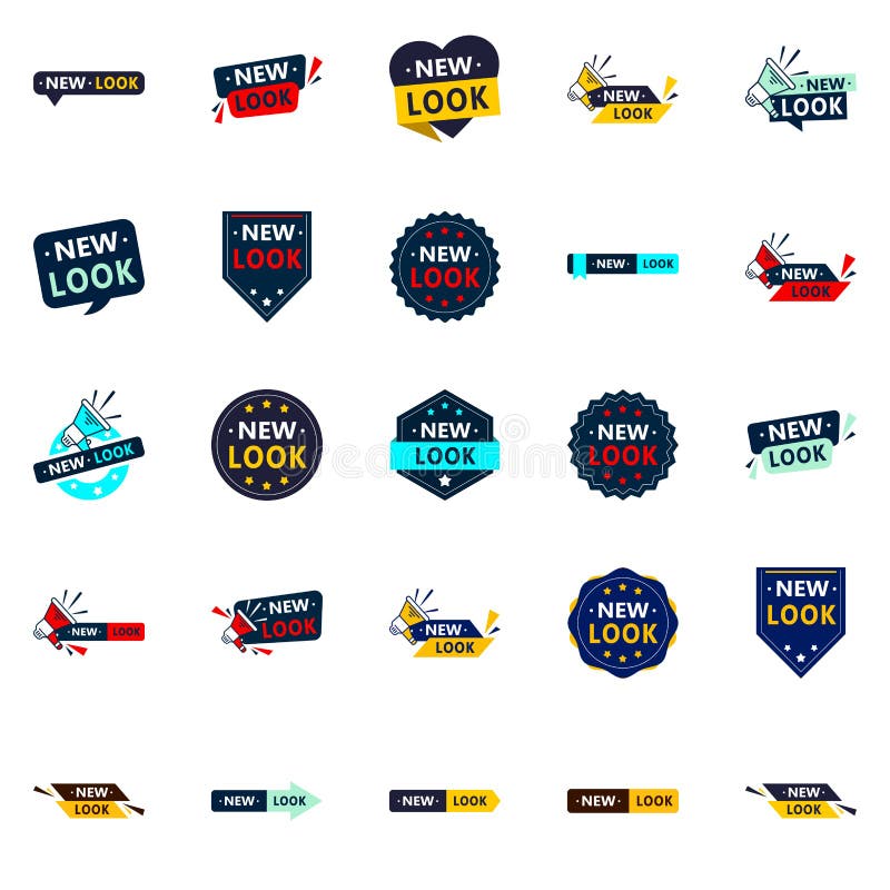 New Look 25 Fresh Vector Designs To Modernize Your Brand Stock Vector ...