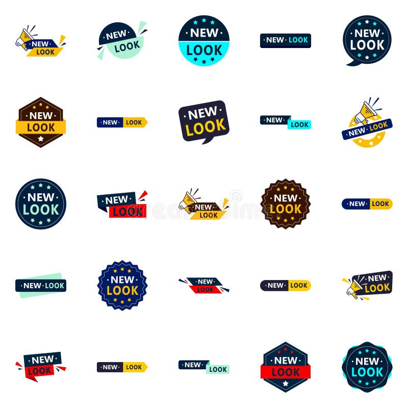 New Look 25 Innovative Vector Designs for a Bold Rebrand Stock Vector ...