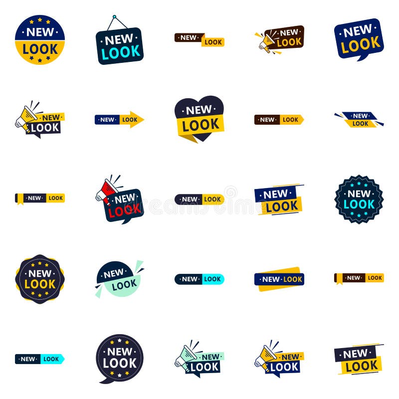 New Look 25 Innovative Vector Designs for a Bold Rebrand Stock Vector ...
