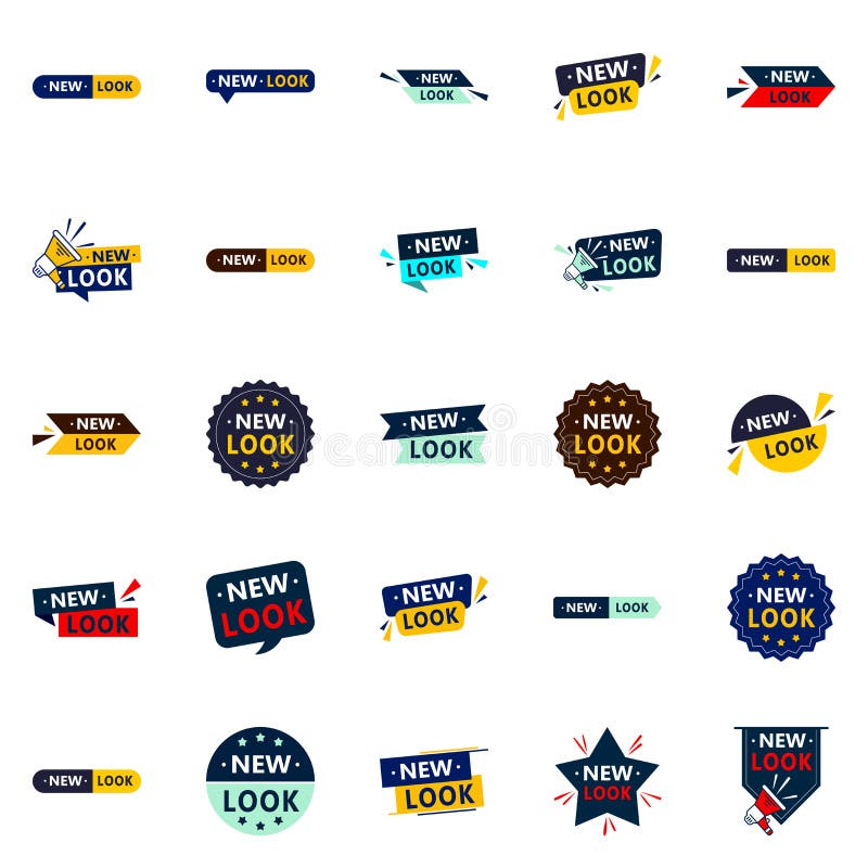 New Look 25 Innovative Vector Designs for a Bold Rebrand Stock Vector ...