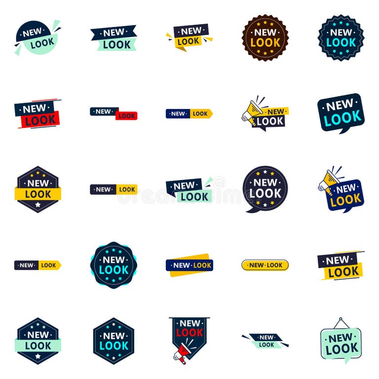 New Look 25 Innovative Vector Elements for a Bold Rebranding Stock ...