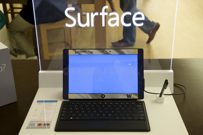 Microsoft Surface in Microsoft Store Editorial Photography - Image of ...