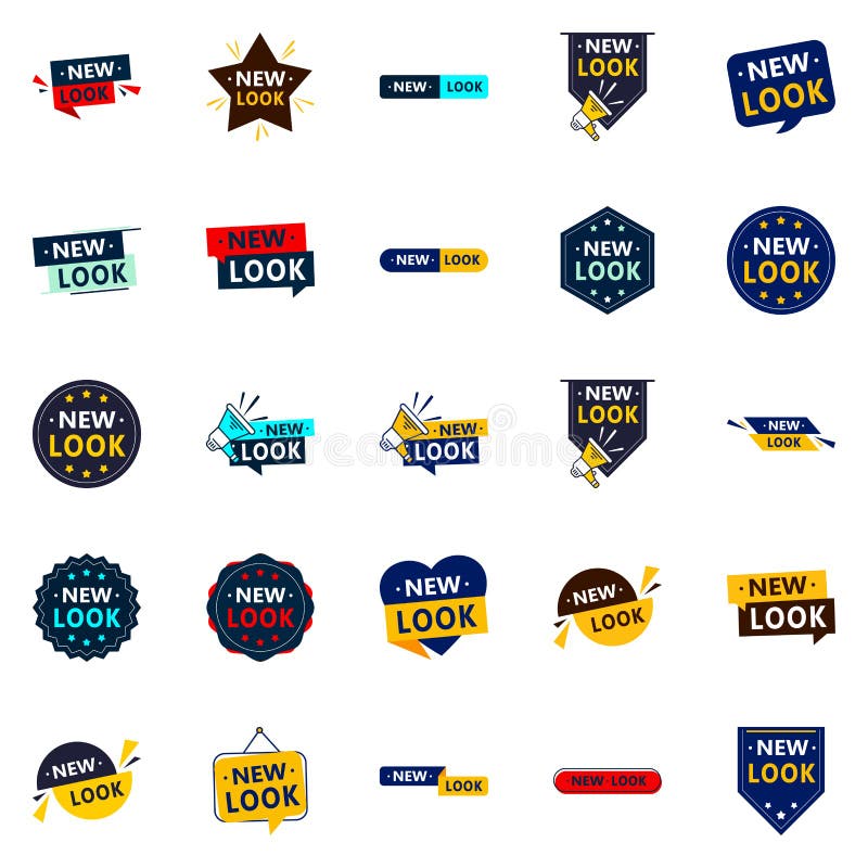 New Look 25 Unique Vector Elements for a New Brand Identity Stock ...